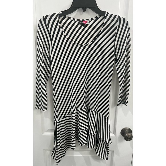 Inside Out | Tops | Inside Out Womens Striped 34 Length Sleeve Tunic ...